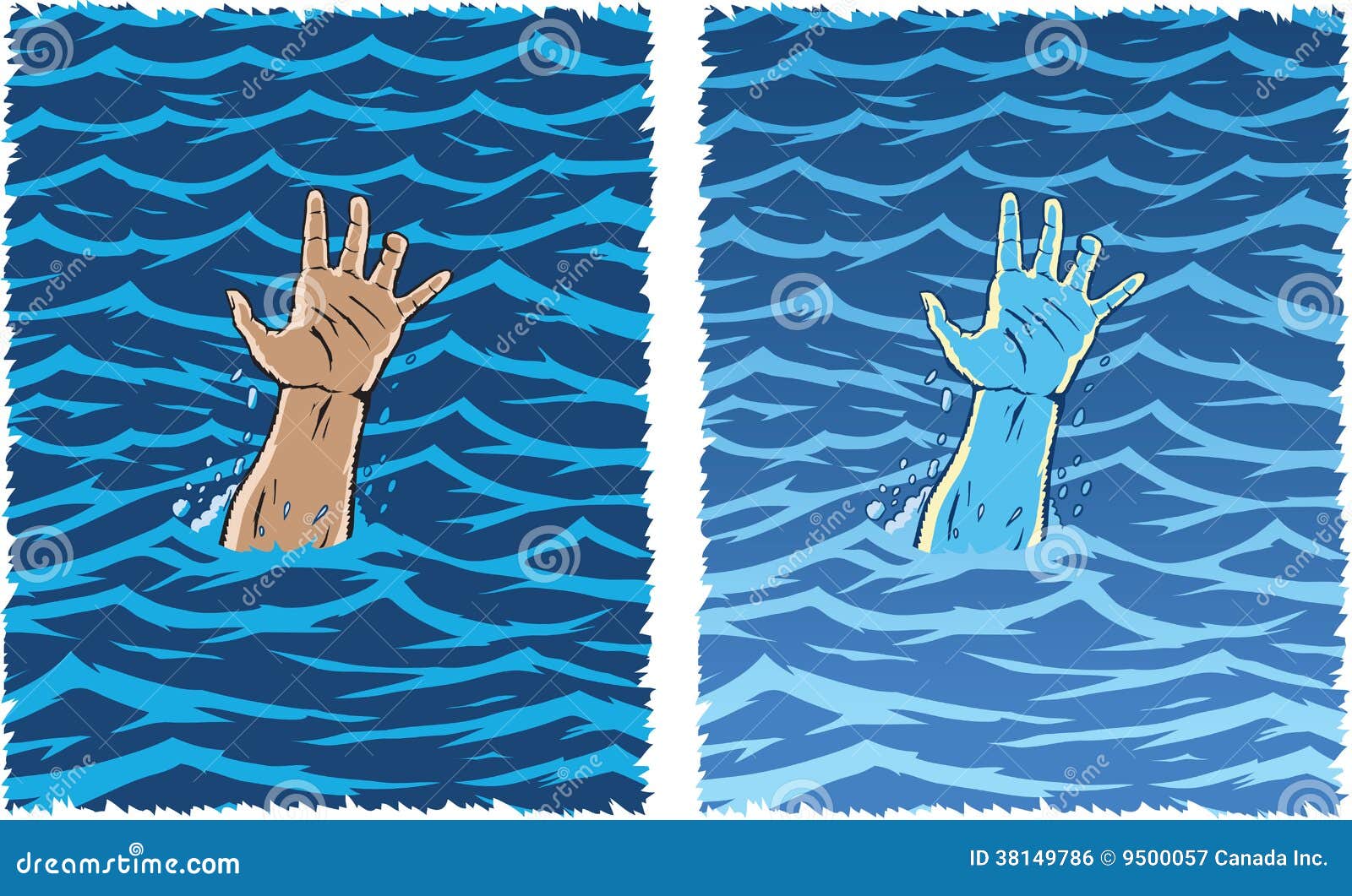 Drowning Hand stock vector. Illustration of needing, comic - 38149786