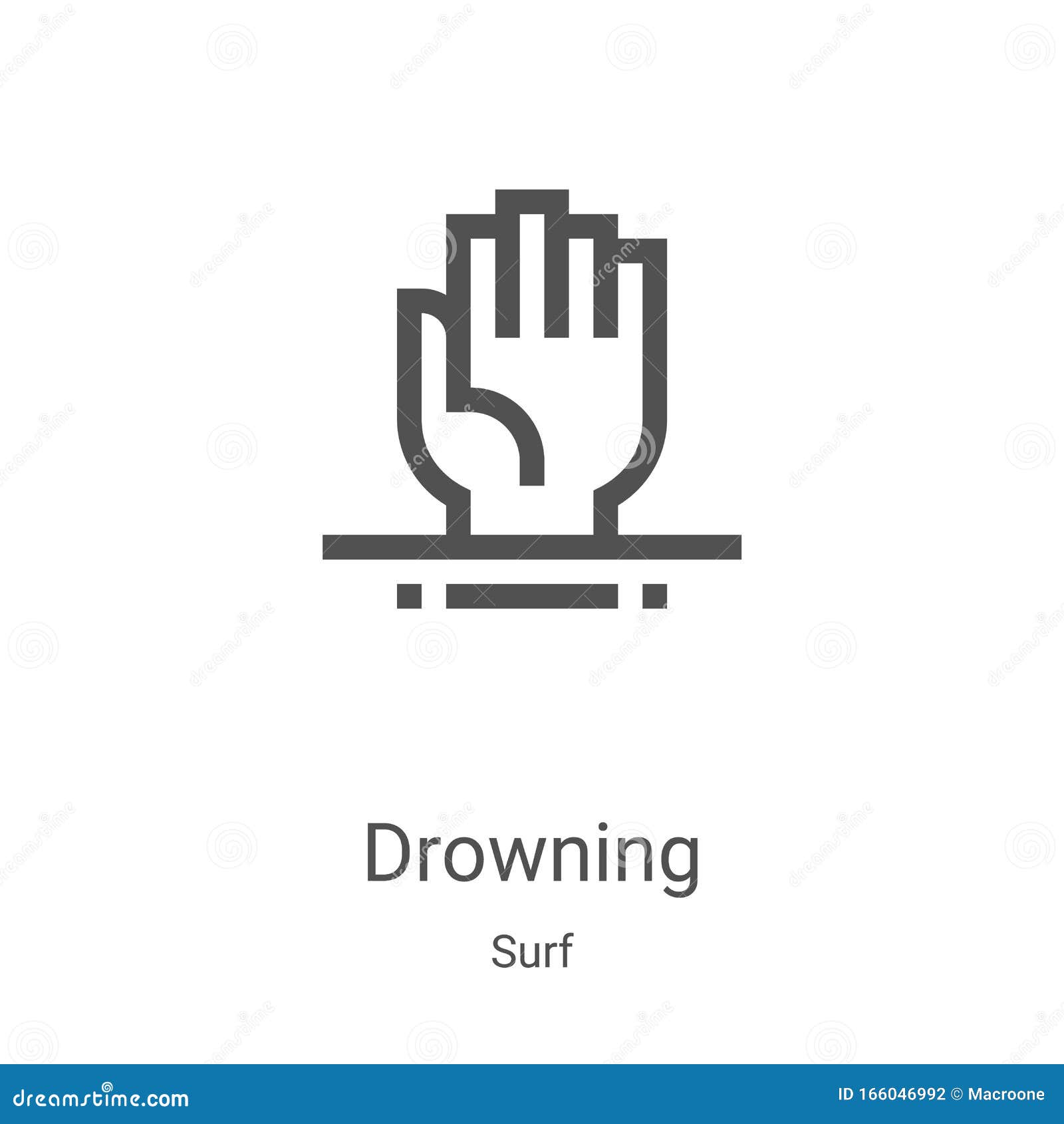 Drowning Icon Person Drown Drowned Man Calling Wave For Help Black ...