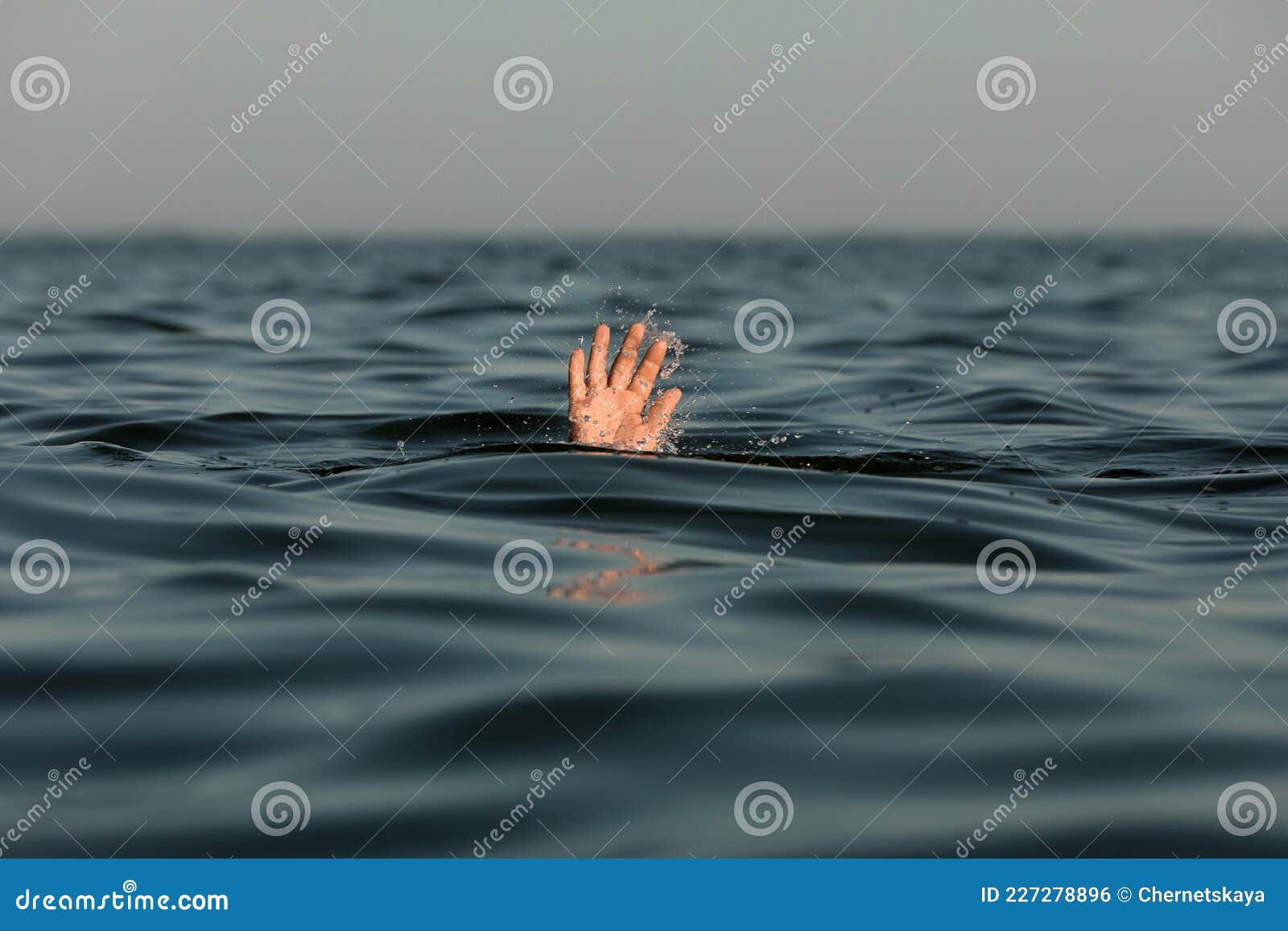 Drowning Man Reaching for Help in Sea Stock Photo - Image of fear, blue ...