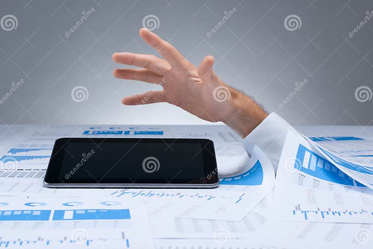 Drowning in paperwork stock image. Image of display, gesture - 26766081