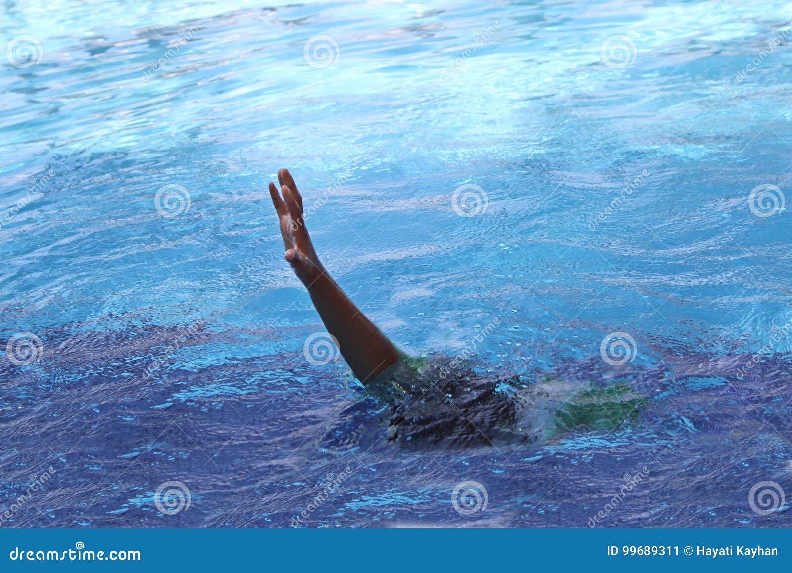 Drowning in the sea. stock image. Image of help, sinking - 99689311