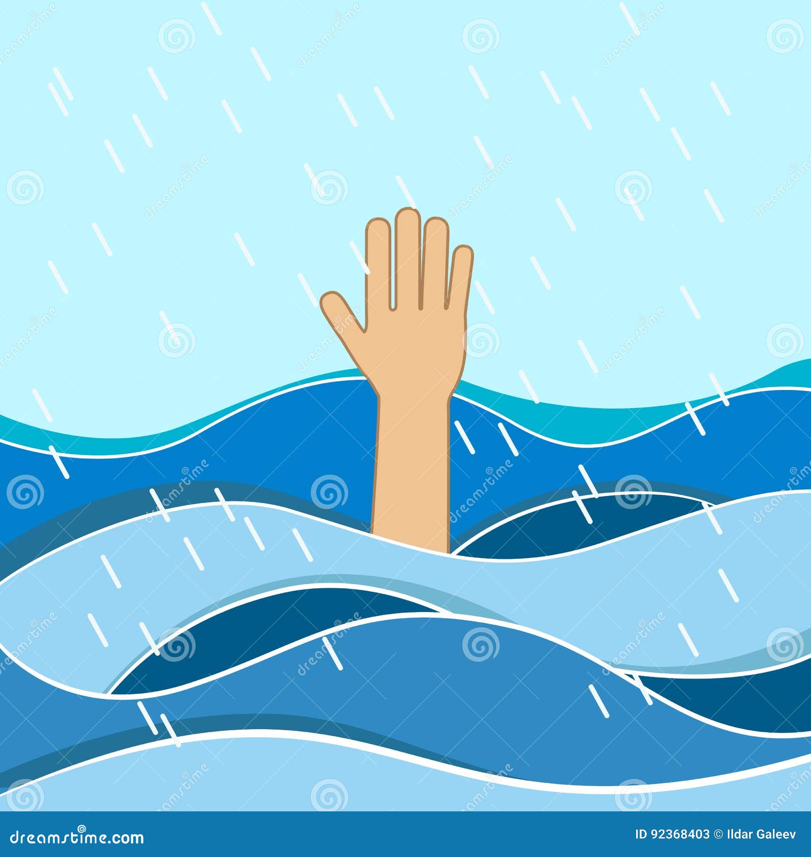 Drowning Victims. Hand Of Drowning Man Needing Help. Failure And Rescue ...