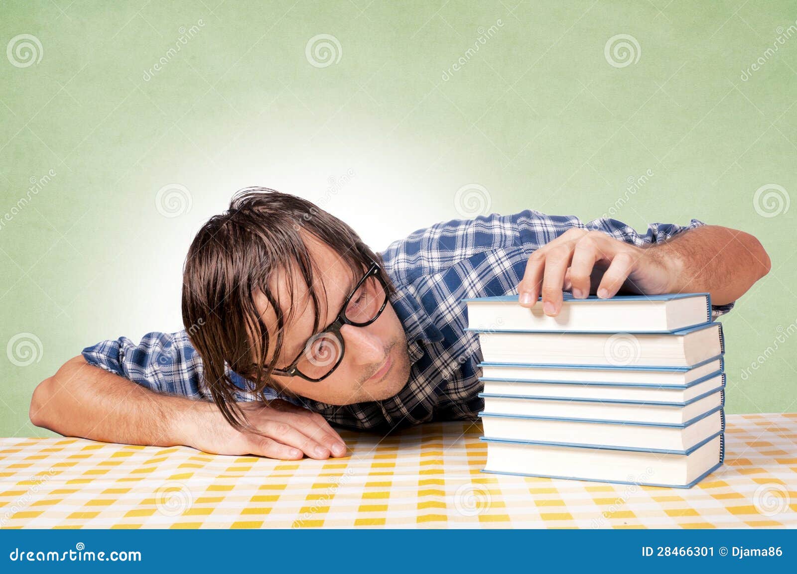 Drowsiness on books stock image. Image of literature - 28466301