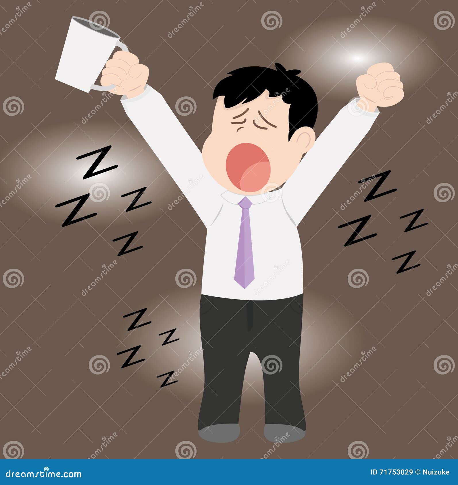 Drowsiness stock vector. Illustration of robe, cartoon - 71753029