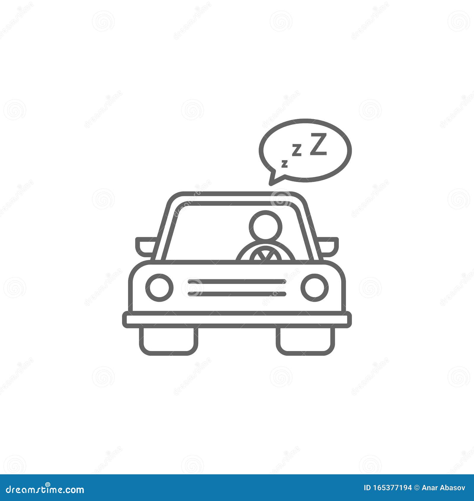 Drowsy Driving, Car Icon. Element of Auto Service Icon. Thin Line Icon ...