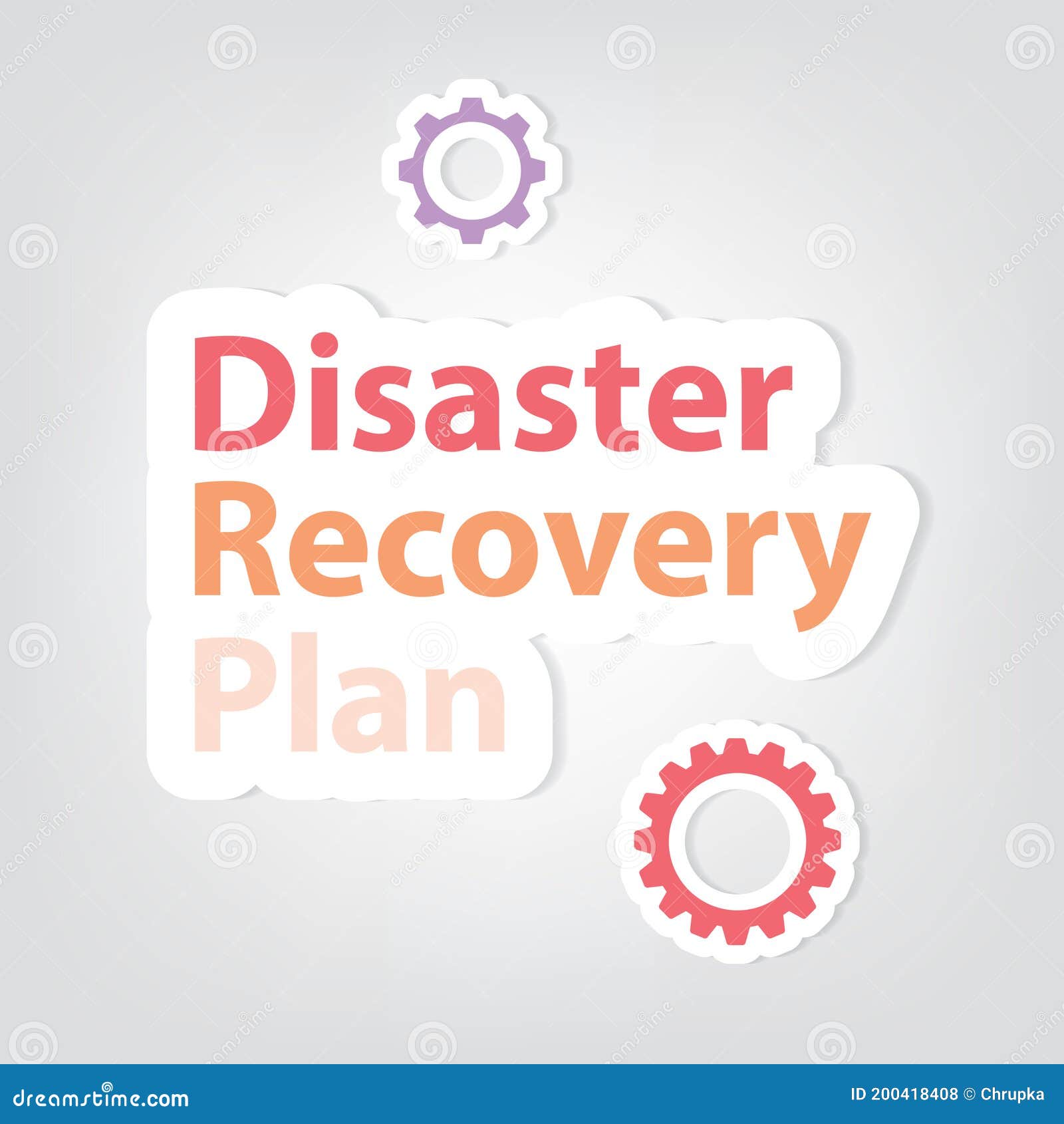 DRP, Disaster Recovery Plan Concept Stock Vector - Illustration of ...