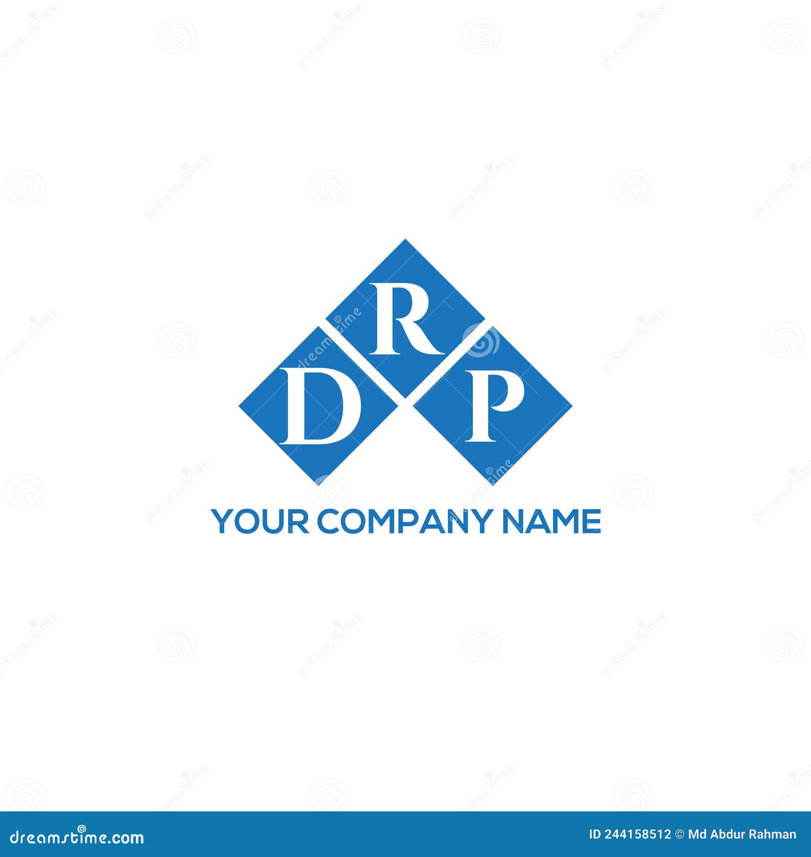 DRP Letter Logo Design On White Background. DRP Creative Initials ...