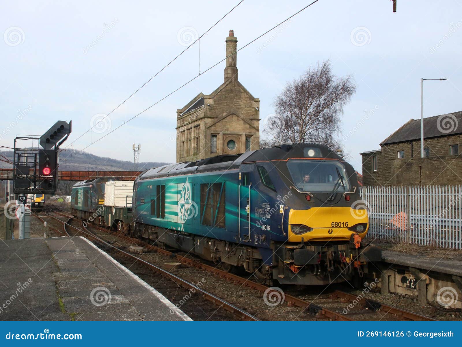 DRS Class 68s Top and Tail Nuclear Flask Train Editorial Photo - Image ...