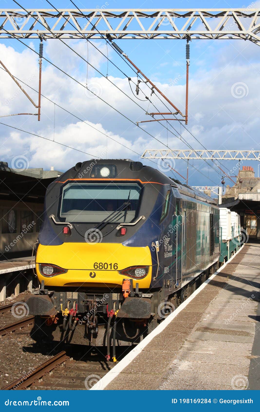 DRS Diesel Loco, Nuclear Flask Train in Carnforth Editorial Stock Image ...