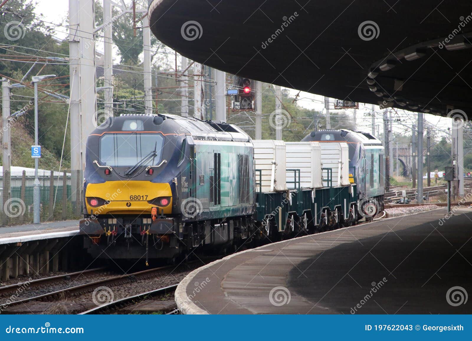 DRS Locos, Nuclear Flask Train Leaving Carnforth Editorial Stock Photo ...