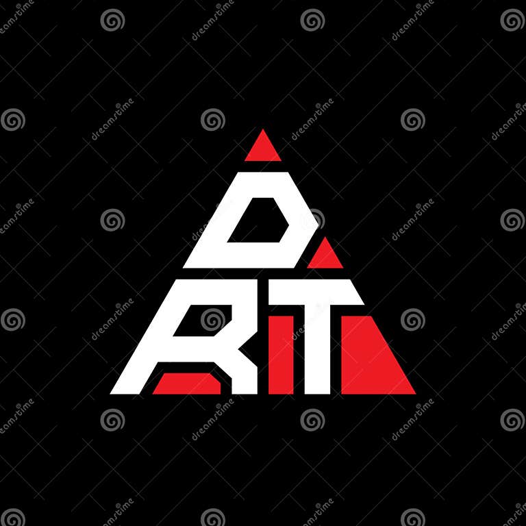 DRT Triangle Letter Logo Design with Triangle Shape. DRT Triangle Logo ...