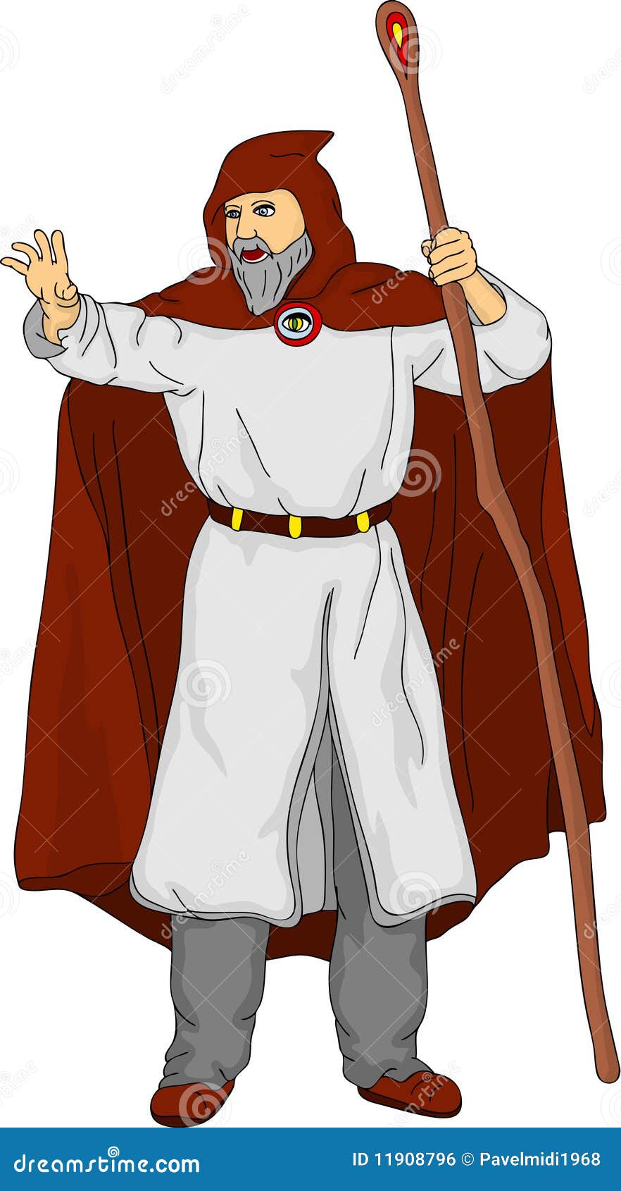 Druïde vector illustratie. Illustration of demon, magisch - 11908796