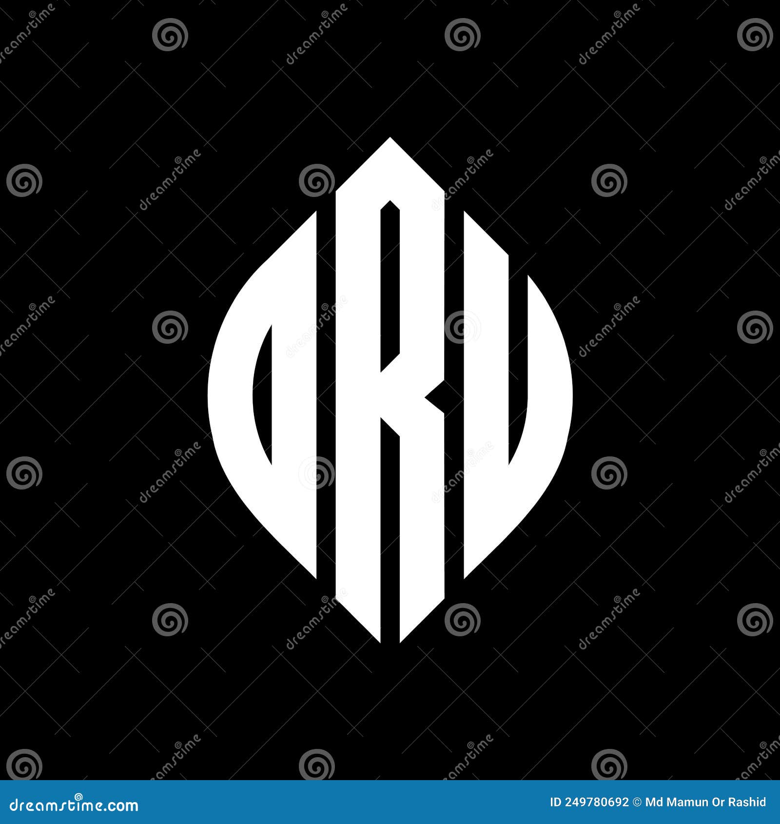 DRU Circle Letter Logo Design With Circle And Ellipse Shape. DRU ...