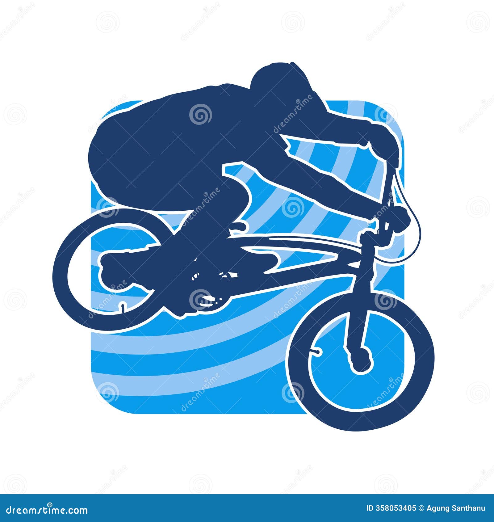 Silhouette of a Male Person Stunt Riding a Bicycle. Stock Vector ...