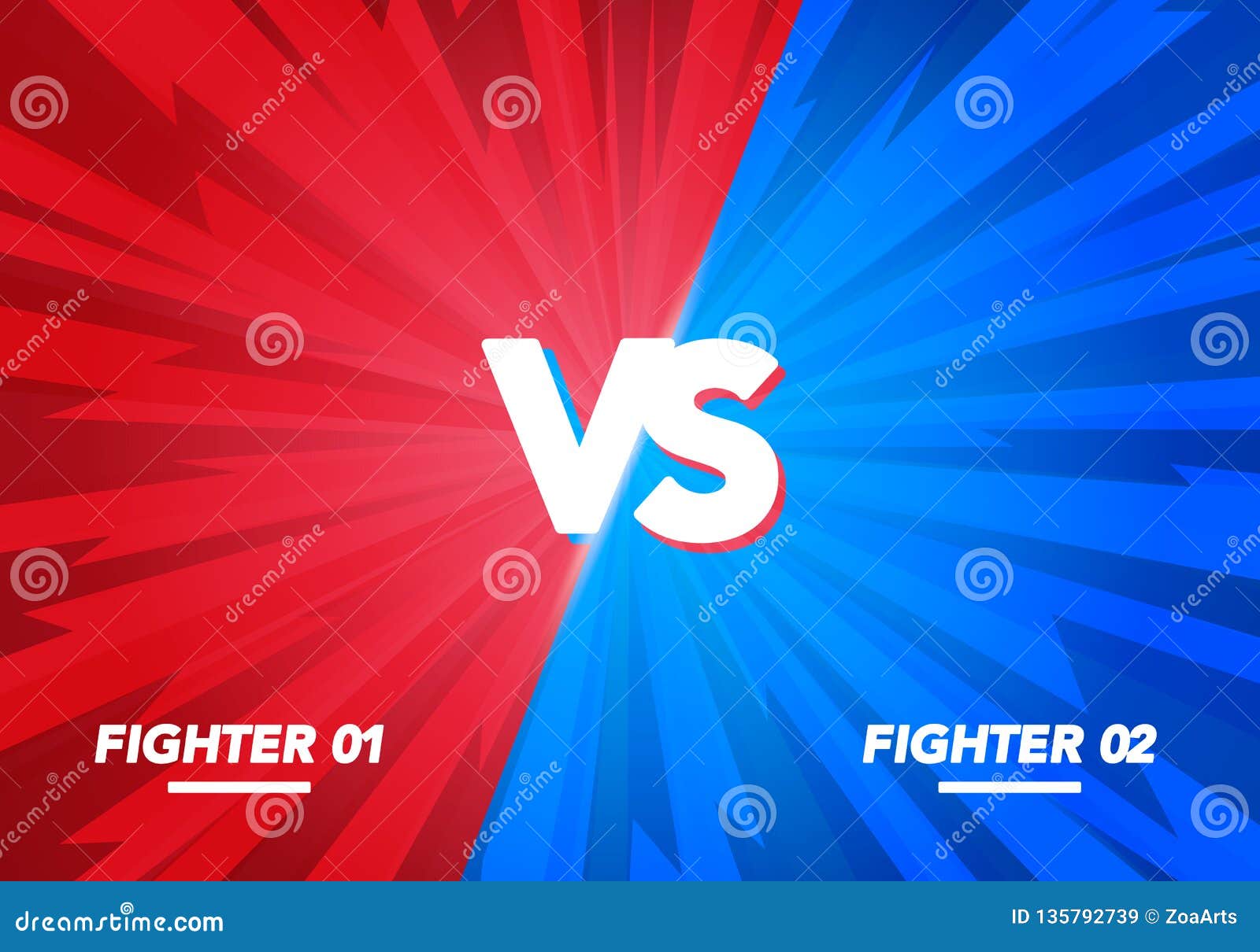Vector Illustration Versus Screen. Vs Fight Background for Battle ...