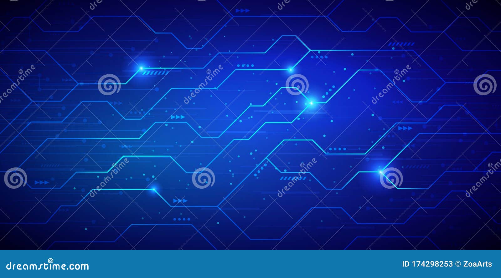 Vector Illustration Abstract Hi-tech Lines and Dots Connect Background ...