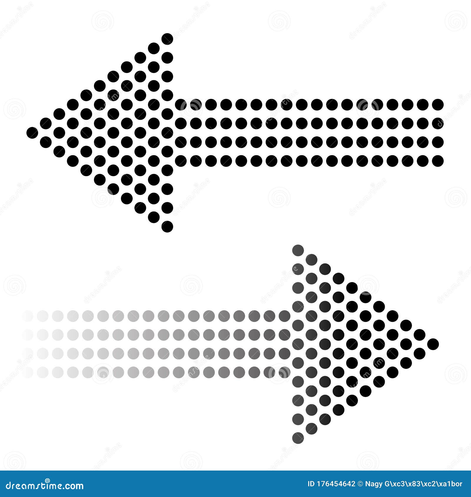 HALFTONE DESIGN. ARROR VECTOR ILLUSTRATION. TEMPLATE GRAPHIC ELEMENTS ...