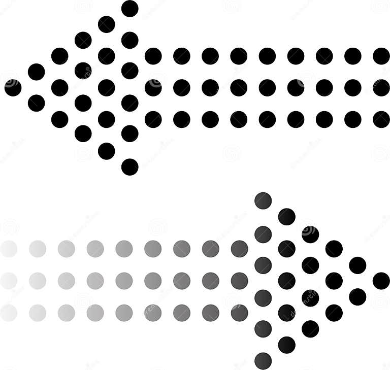 HALFTONE DESIGN. ARROR VECTOR ILLUSTRATION. TEMPLATE GRAPHIC ELEMENTS ...