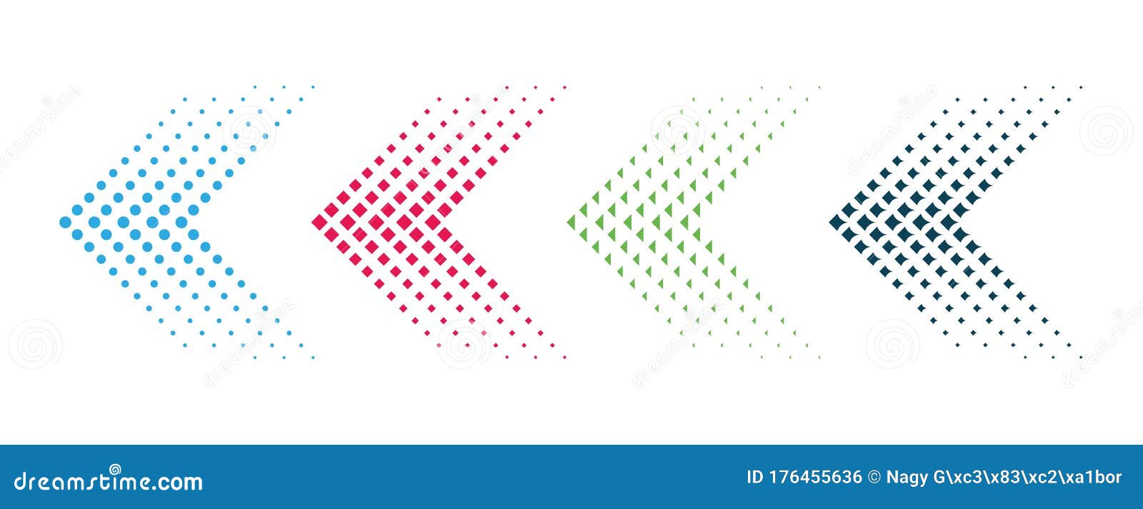 HALFTONE DESIGN. ARROR VECTOR ILLUSTRATION. TEMPLATE GRAPHIC ELEMENTS ...