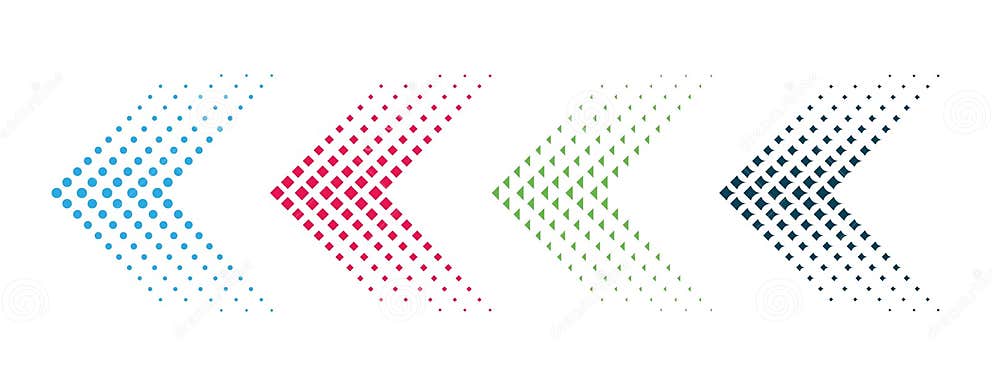 HALFTONE DESIGN. ARROR VECTOR ILLUSTRATION. TEMPLATE GRAPHIC ELEMENTS ...