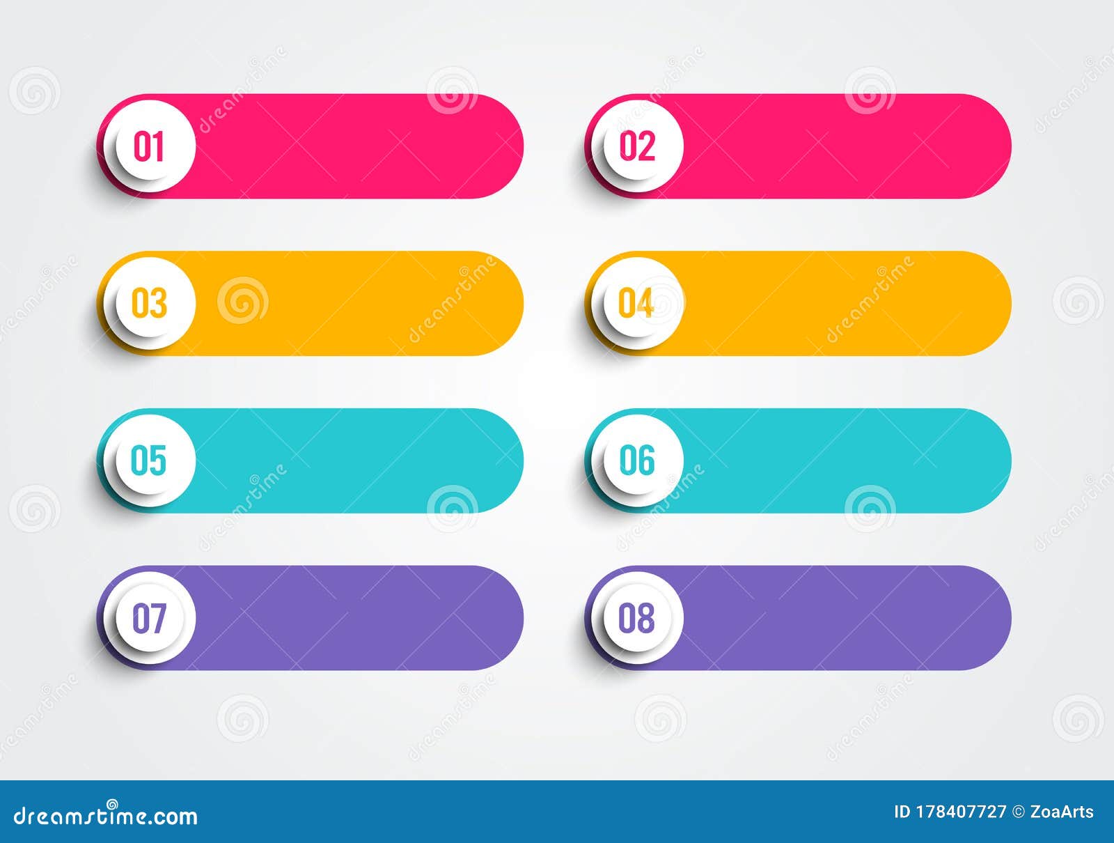 Vector Illustration Information Graphic Bullet Points. Option Set for ...