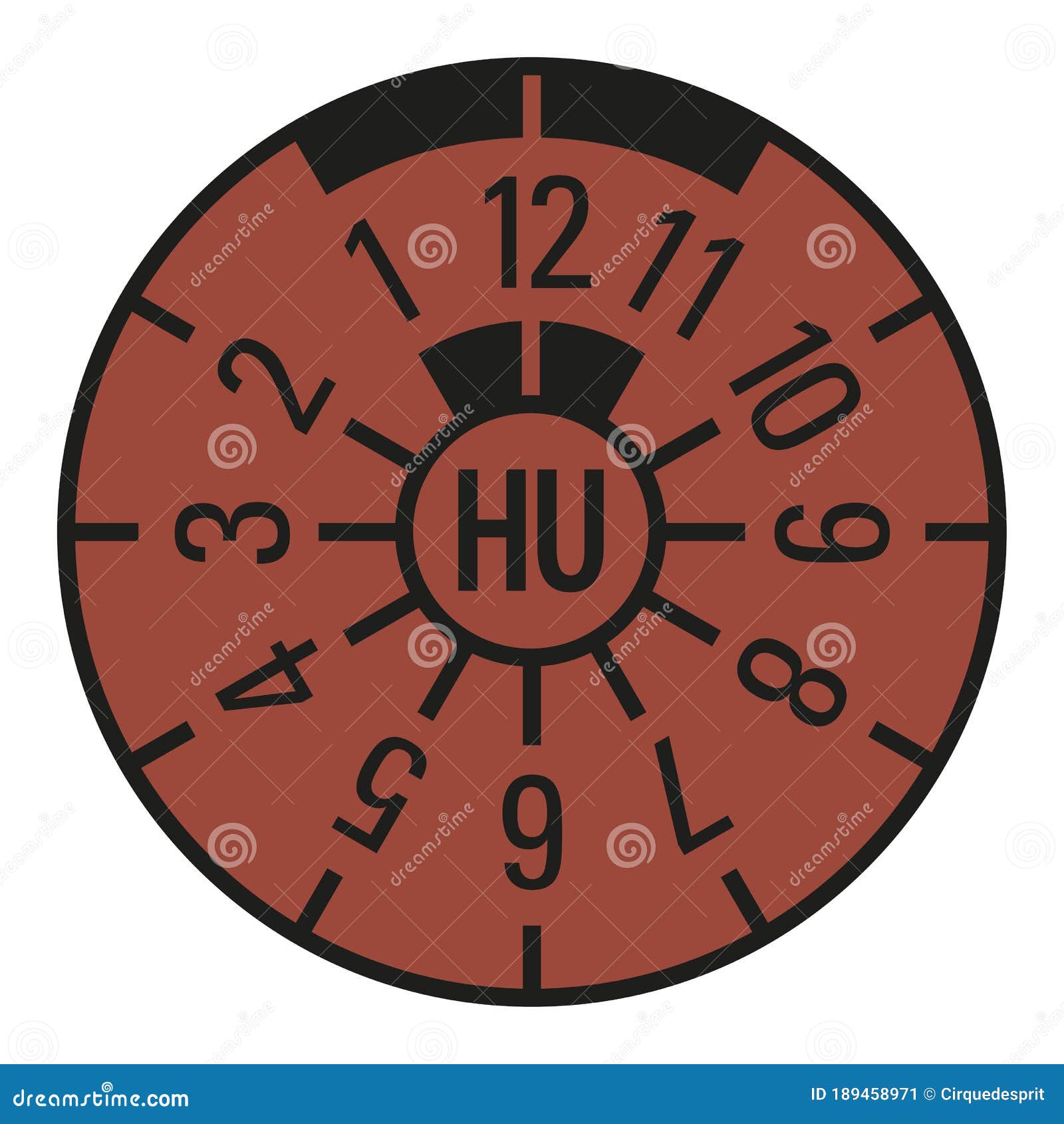 TUV TÜV Sticker for Technical Car Inspection in Germany Stock Vector ...