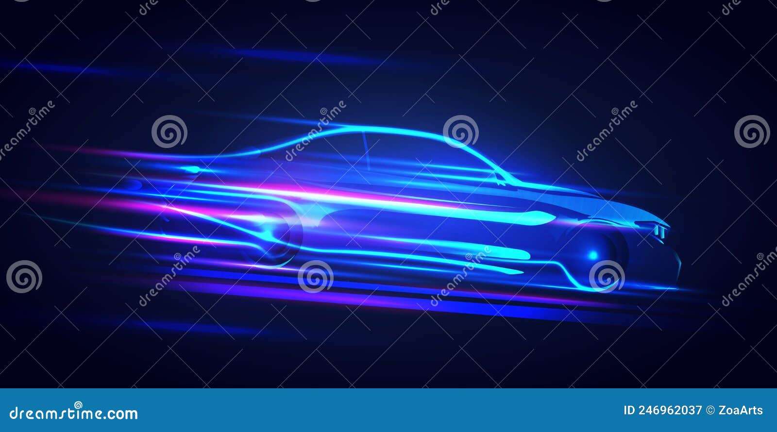 Vector Illustration Abstract Speed Race Car Stock Vector - Illustration ...