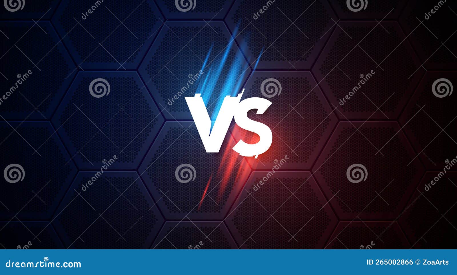 Versus VS Sign.Splashes Of Red And Blue Paint In A Vertical Stripe With ...