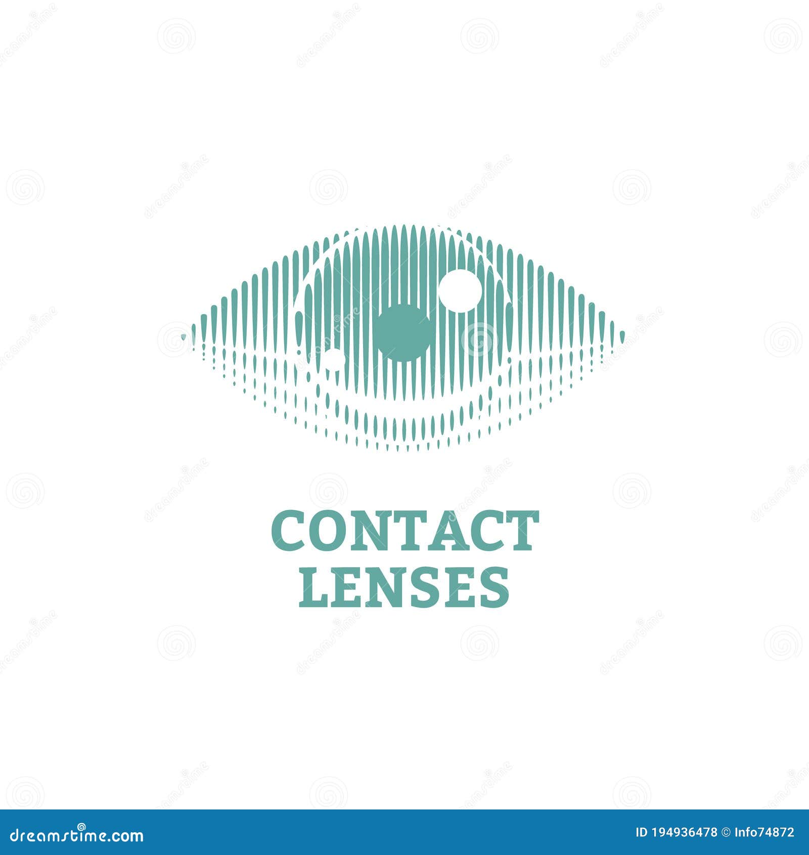 Eye Icon with Contact Lens - Vector Illustration. Stock Vector ...