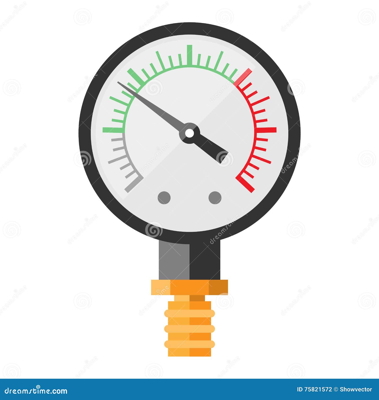 Druck-Sensor-Manometer Lokalisiert Vektor Abbildung - Illustration von ...