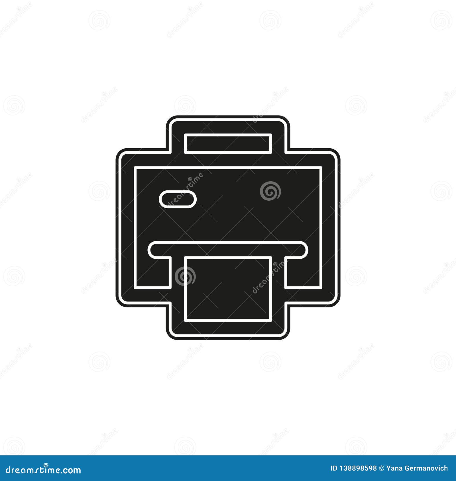 Druckerikone - Drucksymbol - Druckpapier Oder Dokumentenzeichen Vektor ...