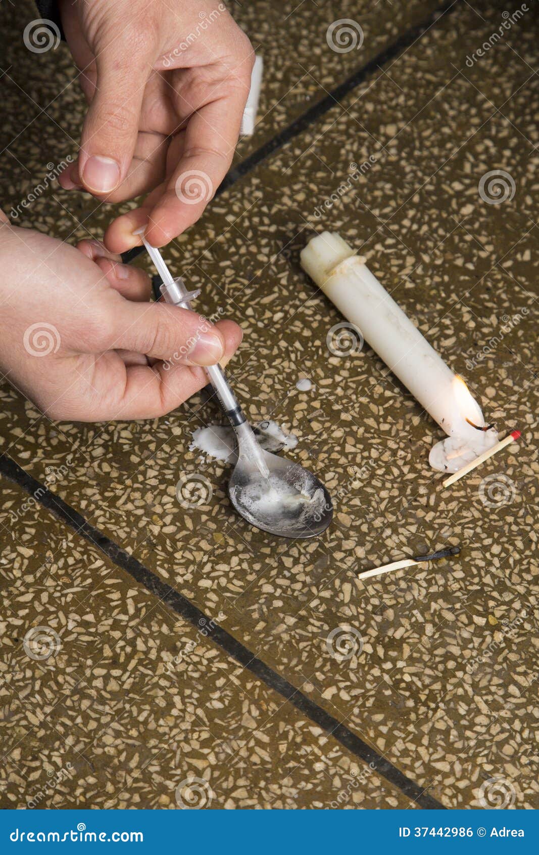 Young Person Preparing His White Death Syringe Stock Photo - Image of ...