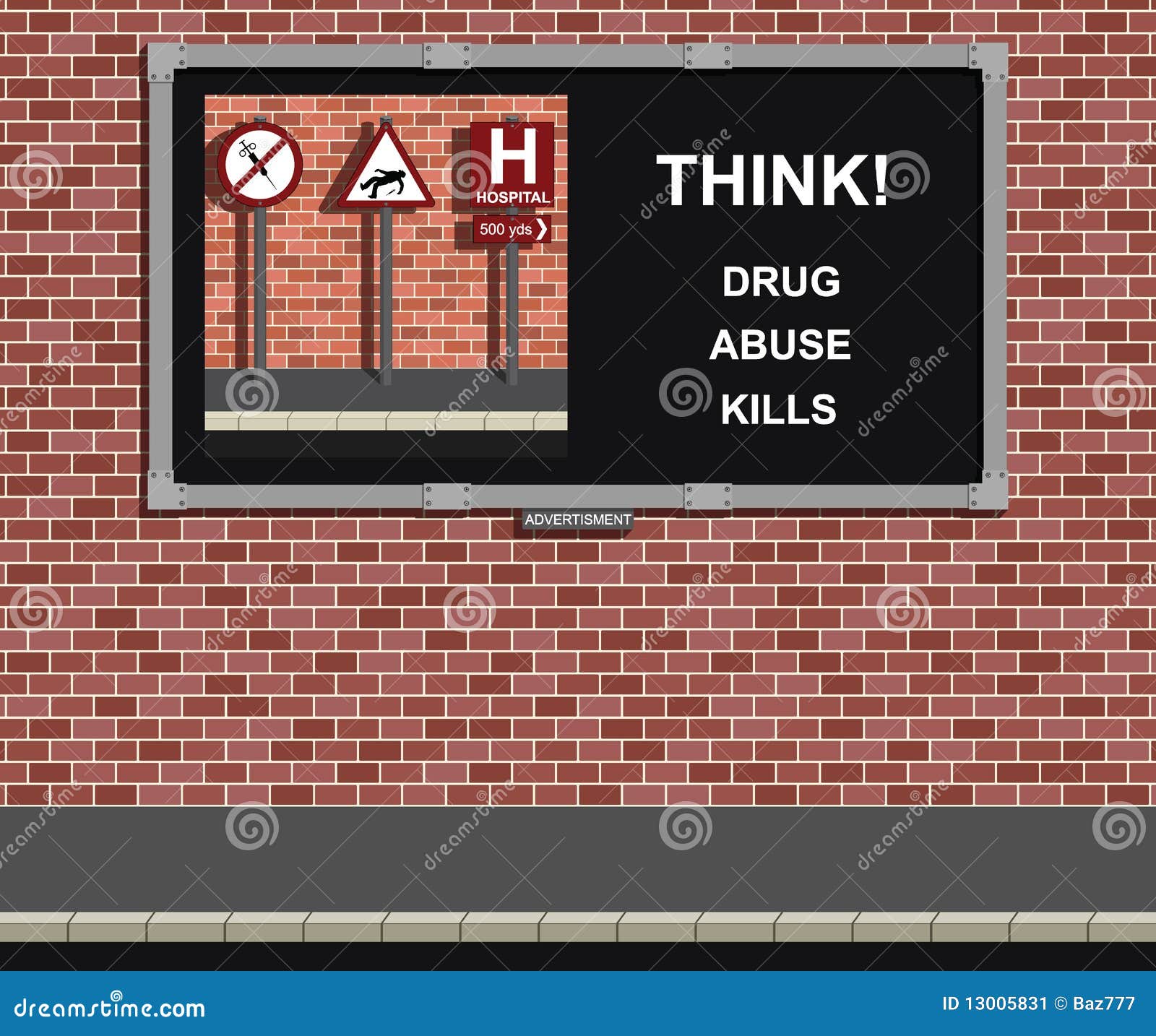 Drug abuse campaign stock vector. Illustration of addiction - 13005831