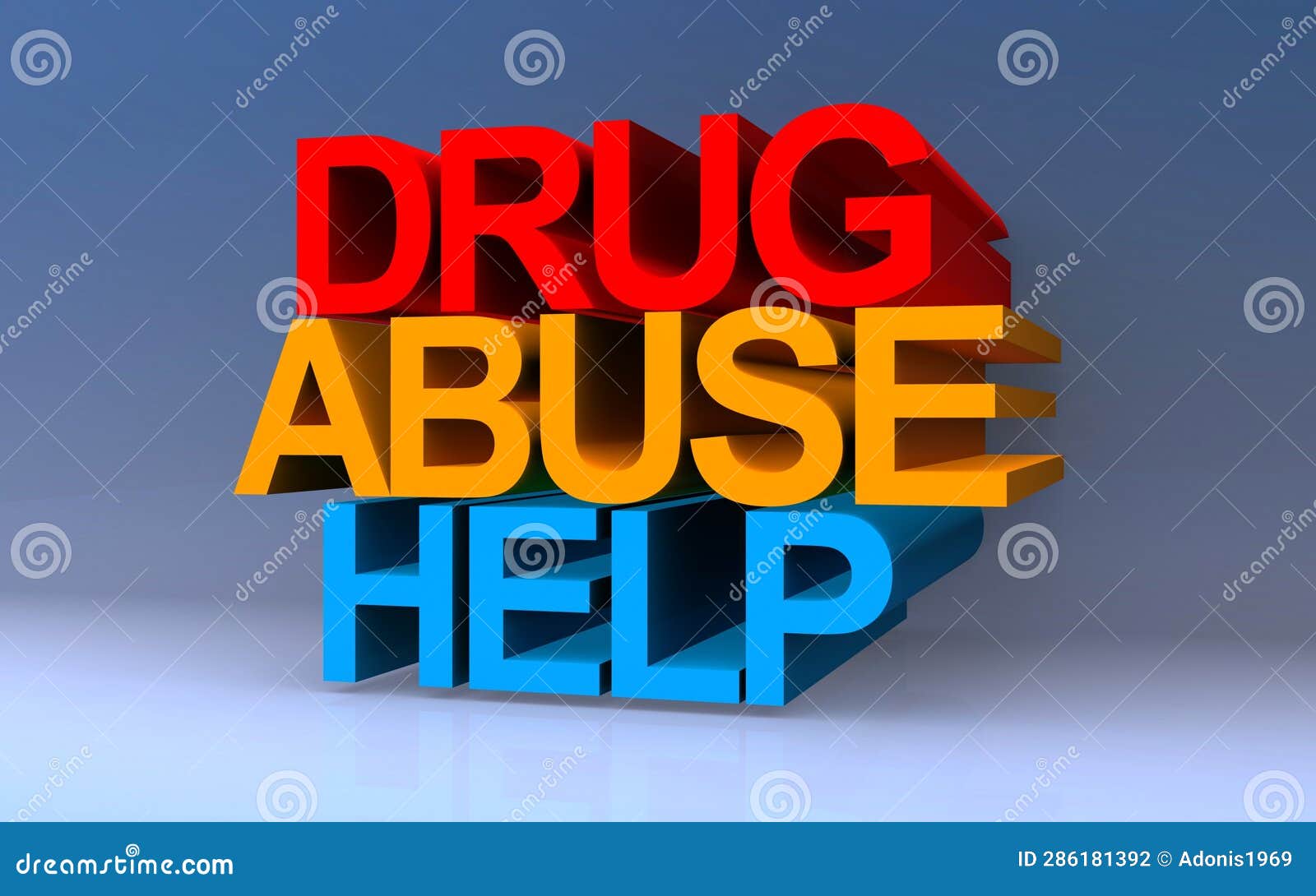 Drug abuse help on blue stock illustration. Illustration of awareness ...