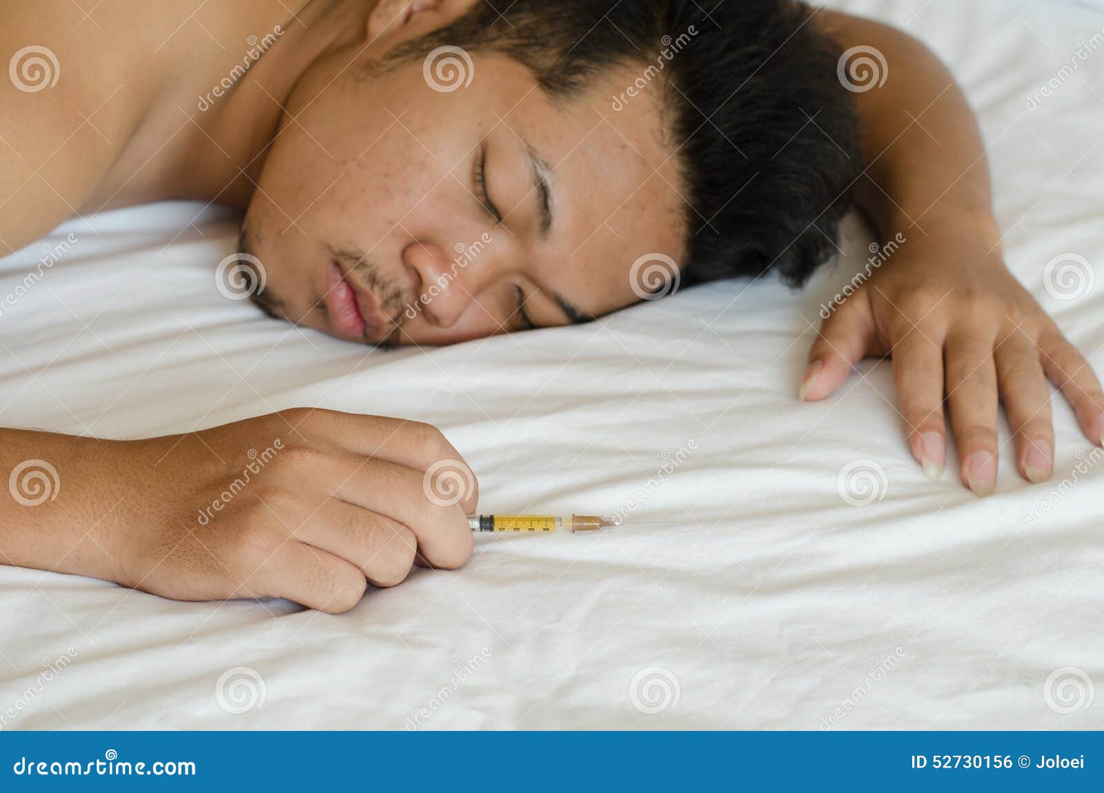 Drug addict man stock photo. Image of depression, close - 52730156
