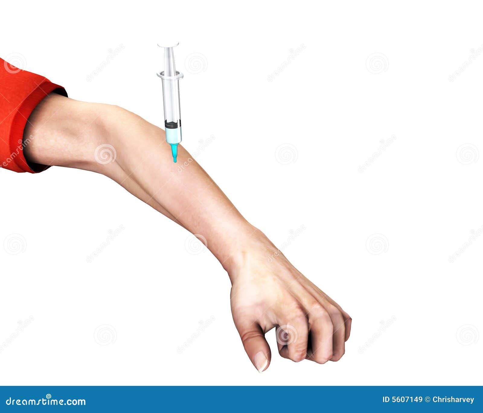 Drug Addict With Needle In Arm 2 Picture. Image: 5607149