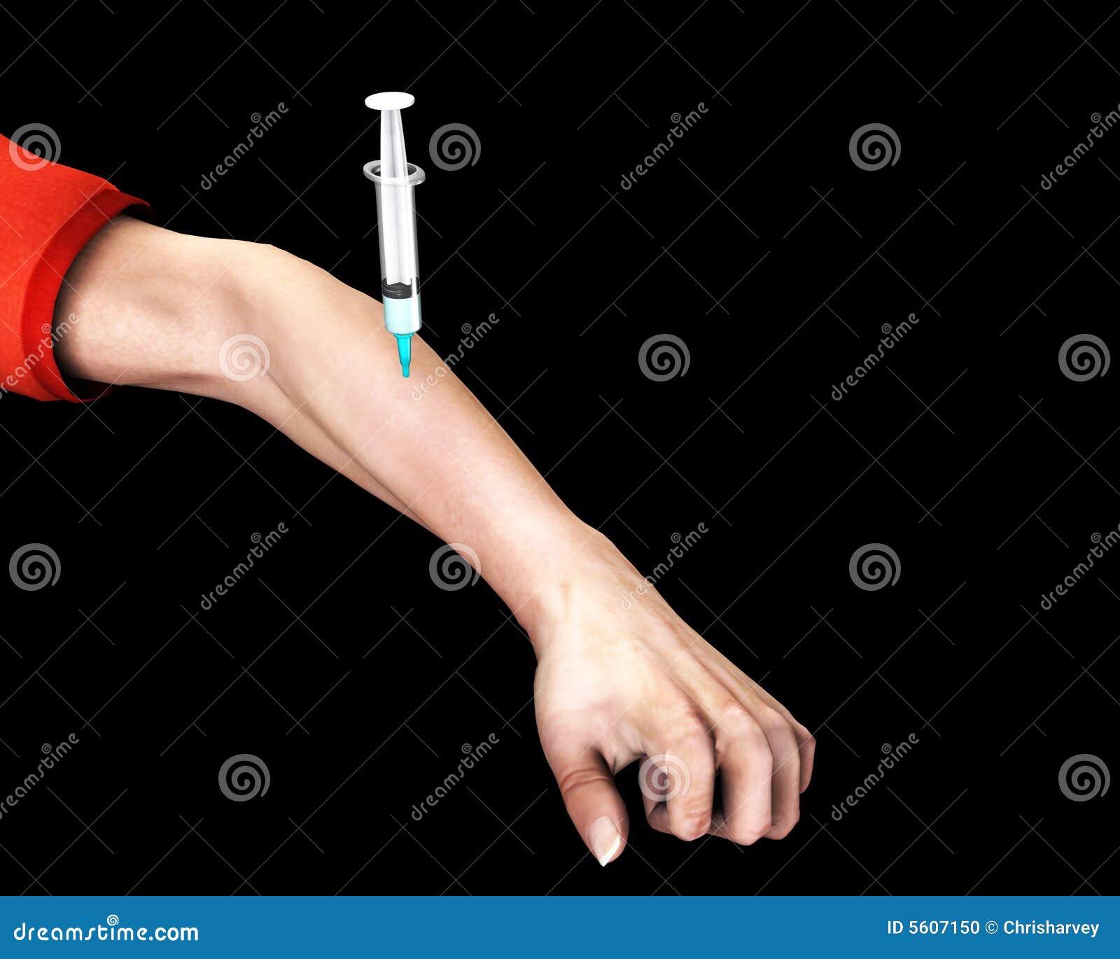 Drug Addict With Needle In Arm 3 Picture. Image: 5607150