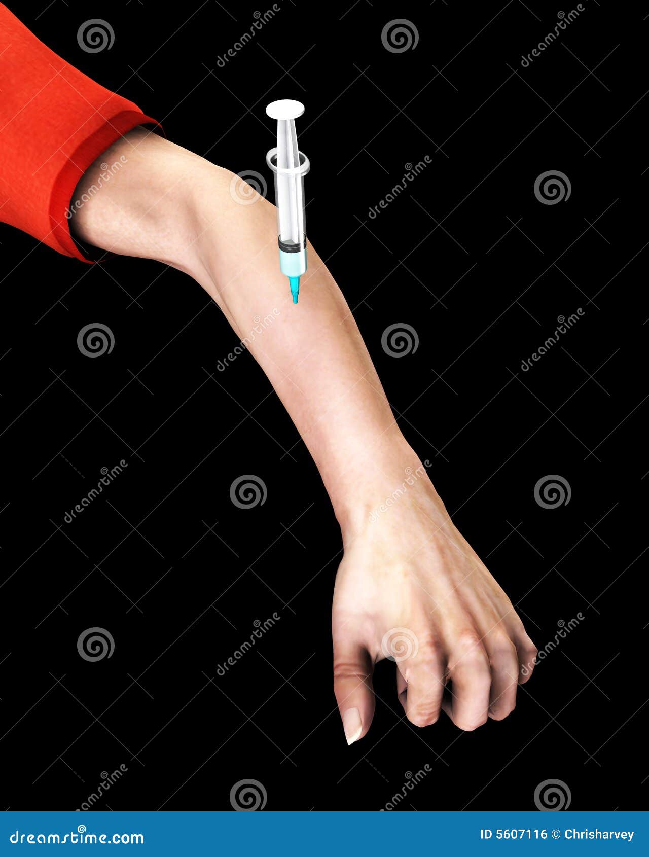 Drug Addict with Needle in Arm Stock Photo - Image of unhealthy ...