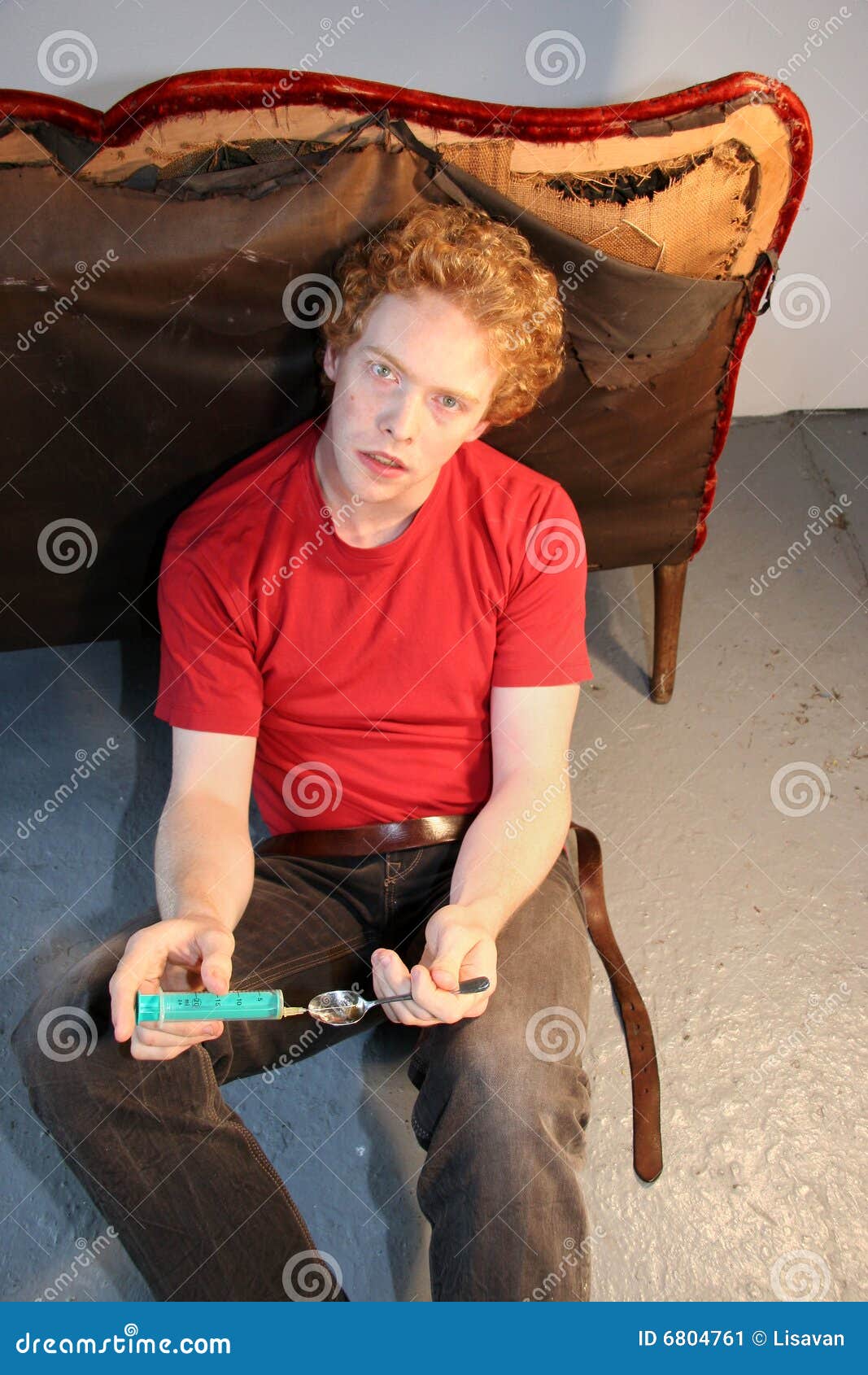Drug Addict Preparing Injection Stock Image - Image of junkie, crazy ...