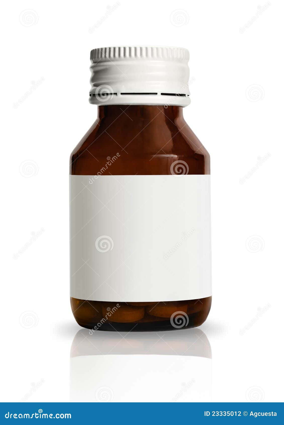 Drug Bottle With Blank Label Stock Photography - Image: 23335012
