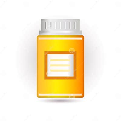 Drug bottle icon stock vector. Illustration of white - 14977347