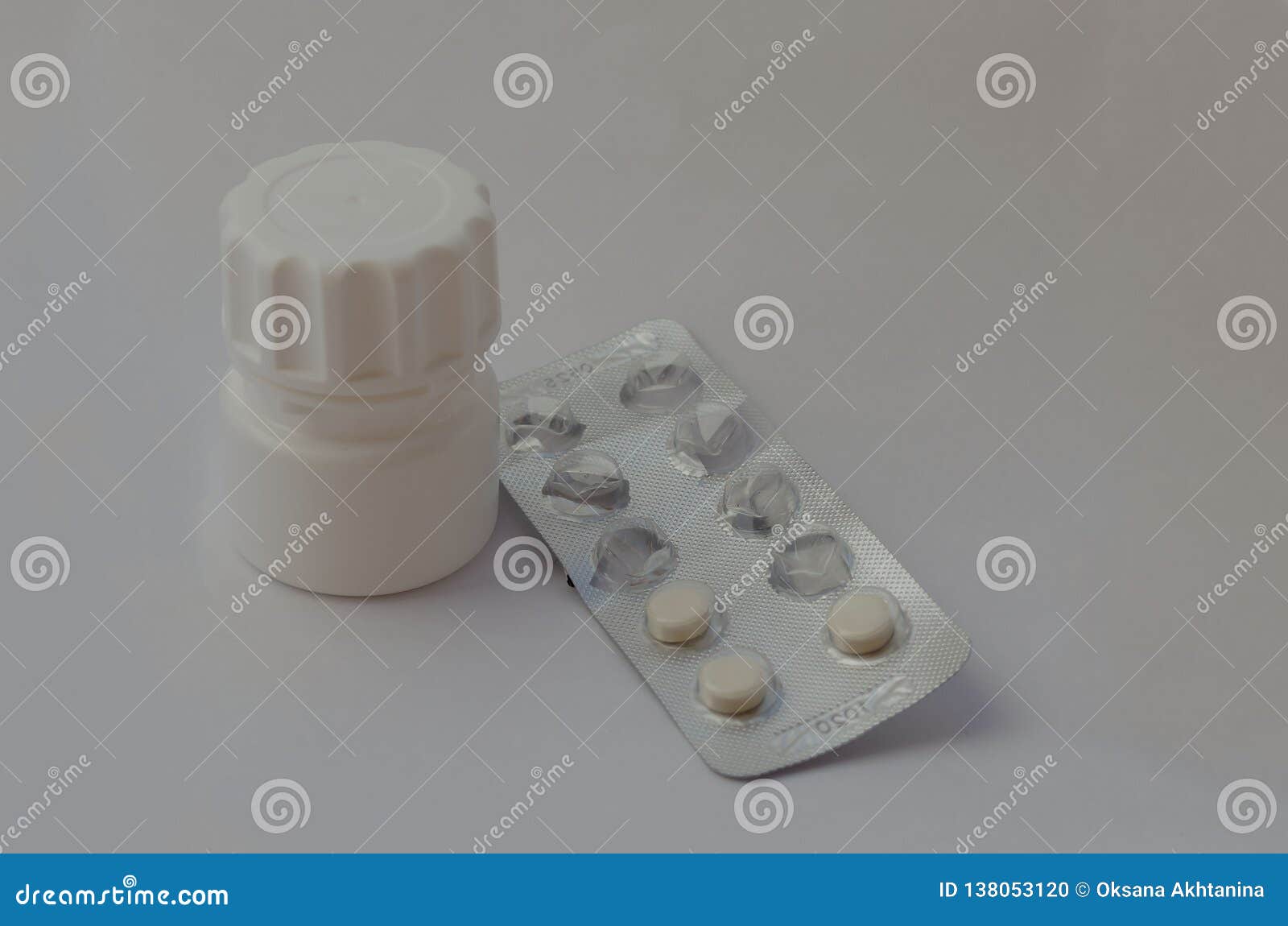 Drug Can and Pill Plate Started Stock Photo - Image of treatment ...