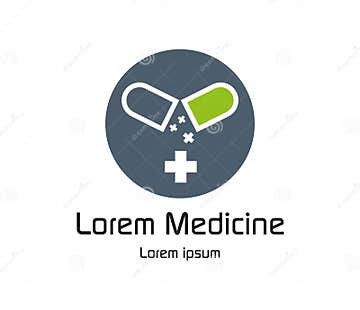 Drug Capsule Logo Design stock vector. Illustration of medicine - 86267253