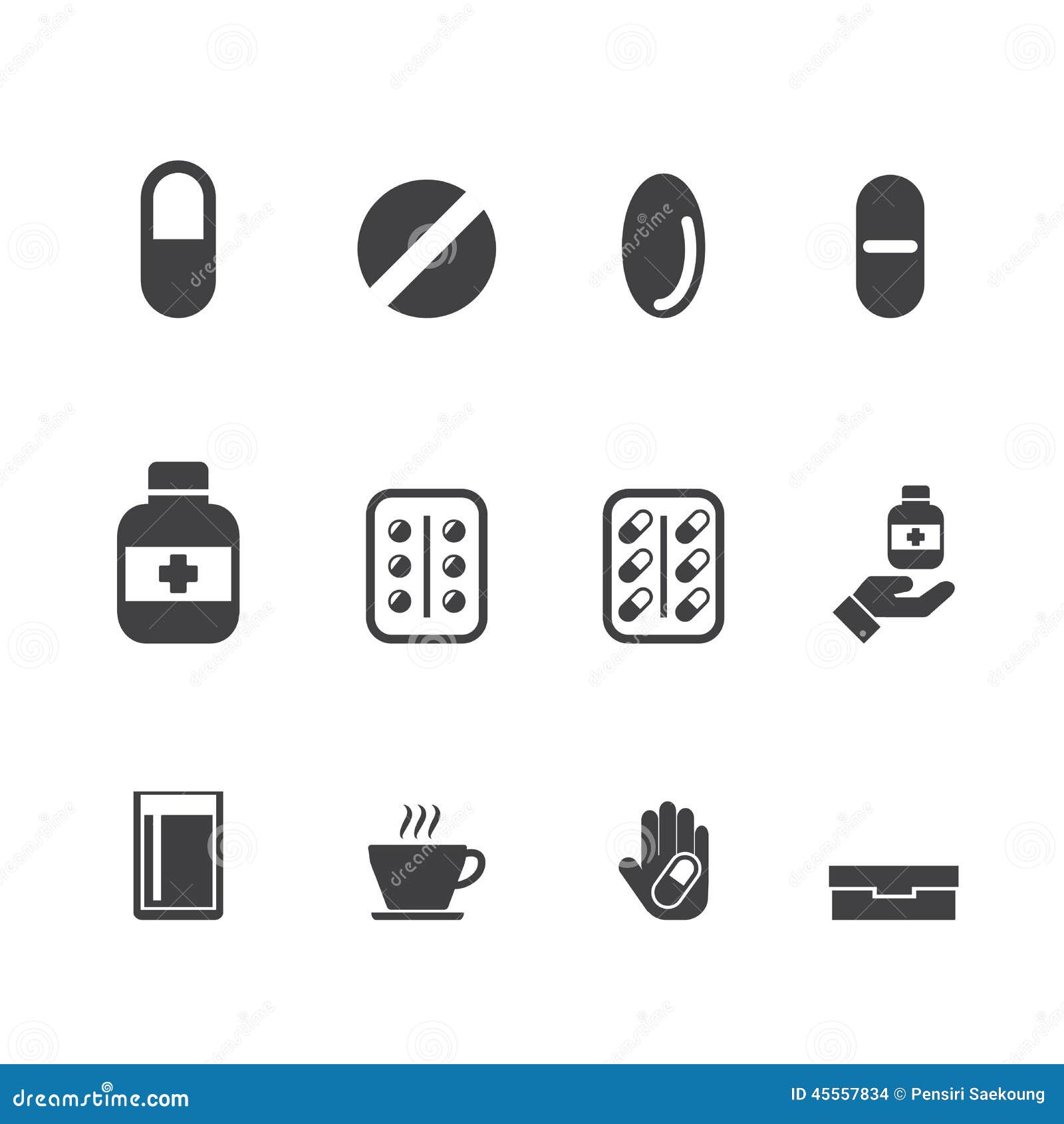 Drug, Medication Vector Set Stock Vector - Illustration of addiction ...