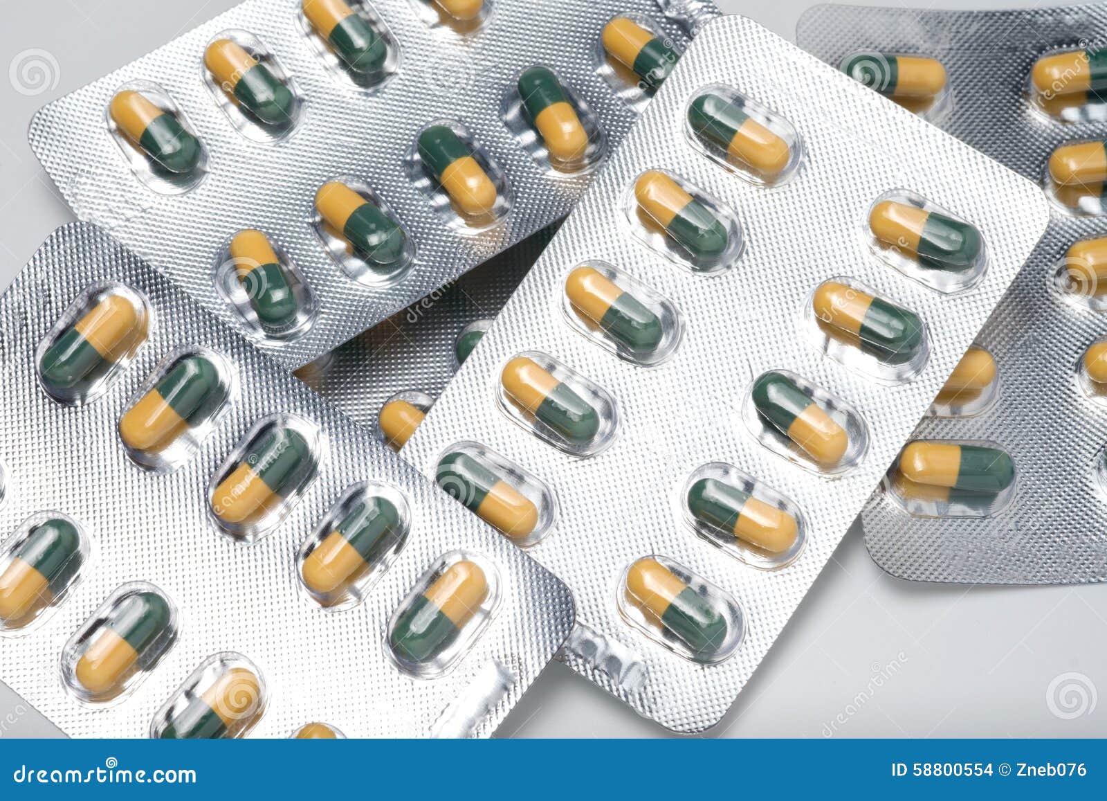 Drug Pill and Capsule in Blister Packaging Stock Photo - Image of ...