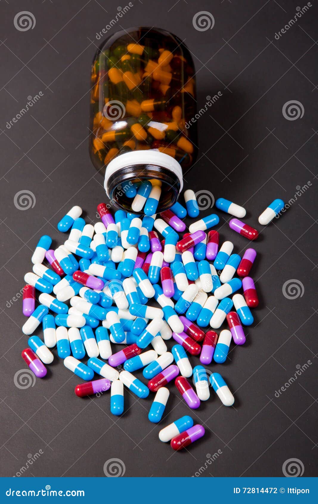 Drug stock photo. Image of spilling, color, closeup, medicines - 72814472