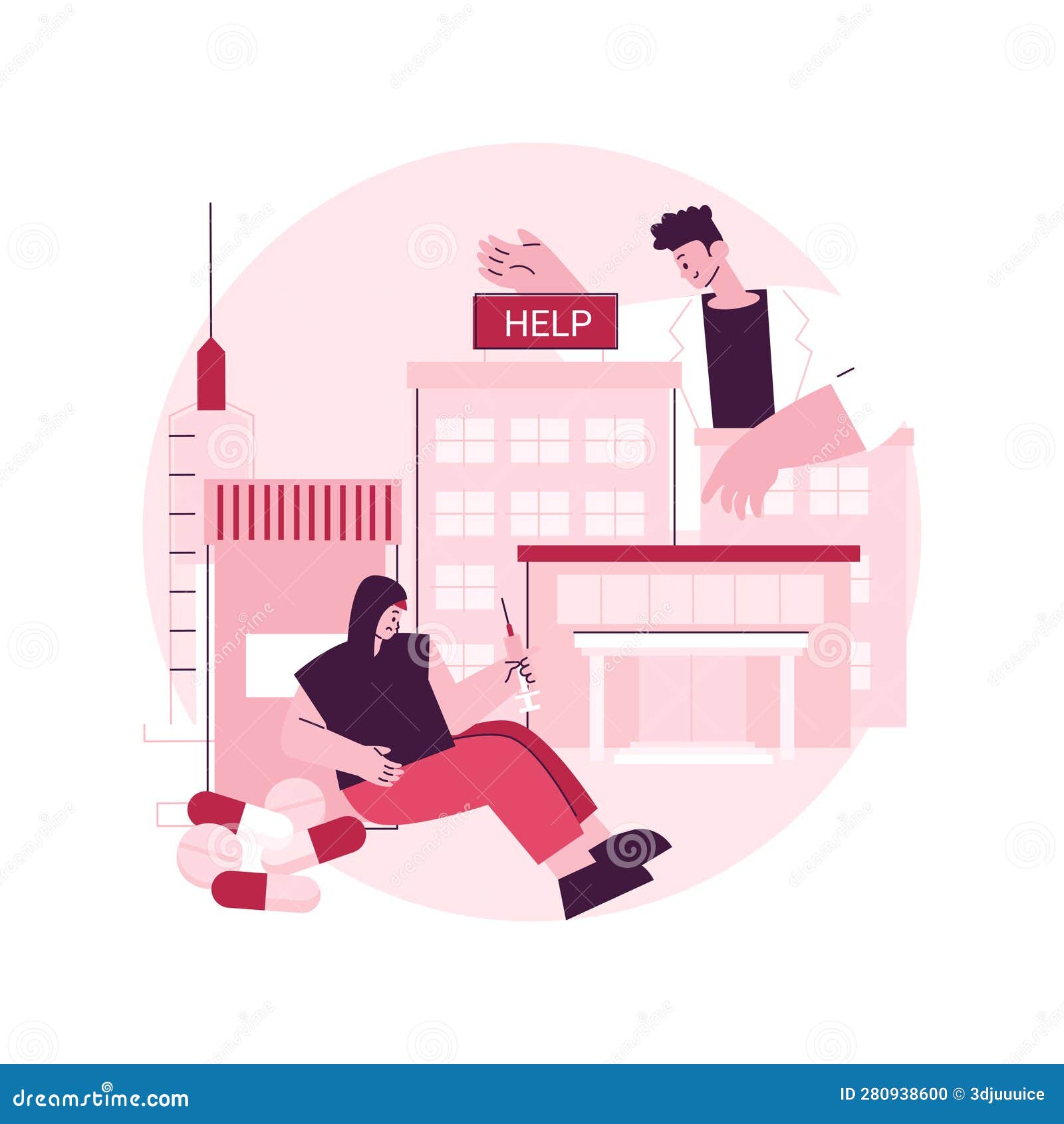 Drug Rehab Center Abstract Concept Vector Illustration Stock Vector