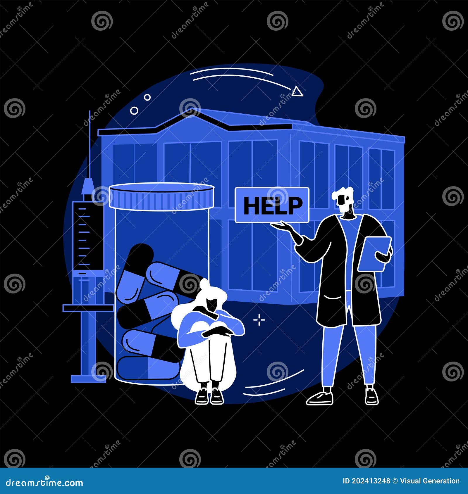 Drug Rehab Center Abstract Concept Vector Illustration Stock Vector