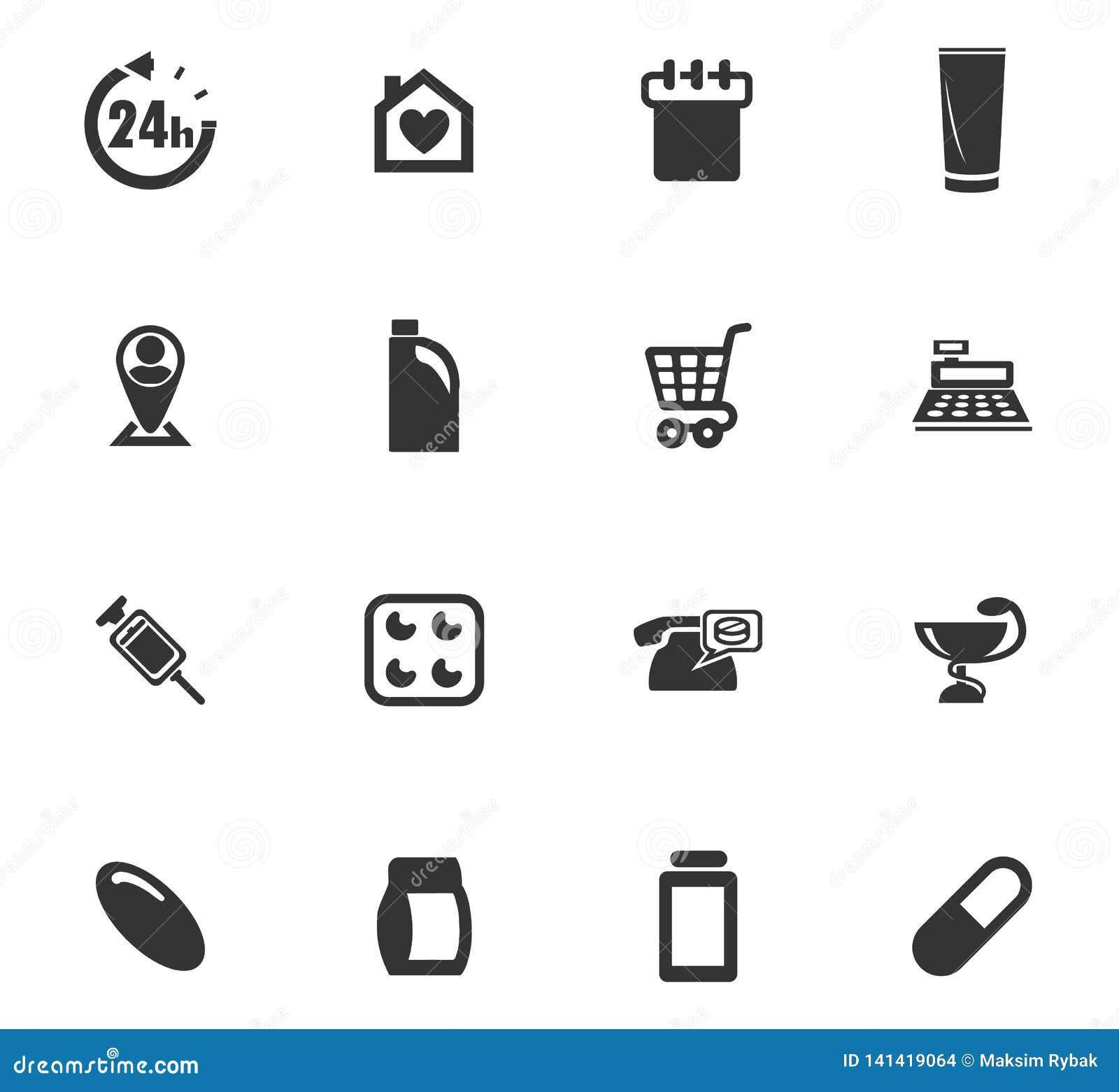 Drug store icons set stock vector. Illustration of chemical - 141419064