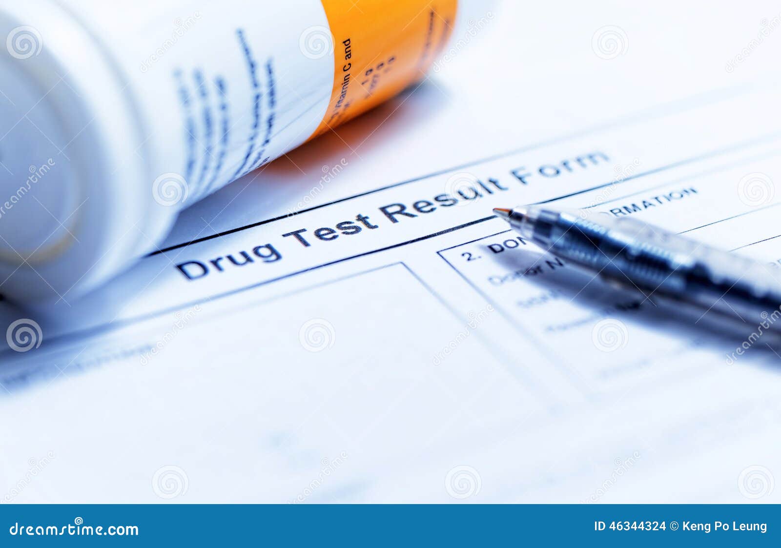 Drug test blank form stock photo. Image of pharmacology - 46344324